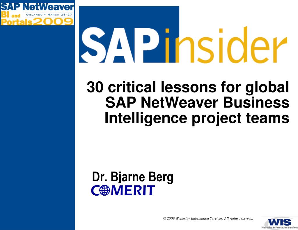 PPT - 30 critical lessons for global SAP NetWeaver Business ...