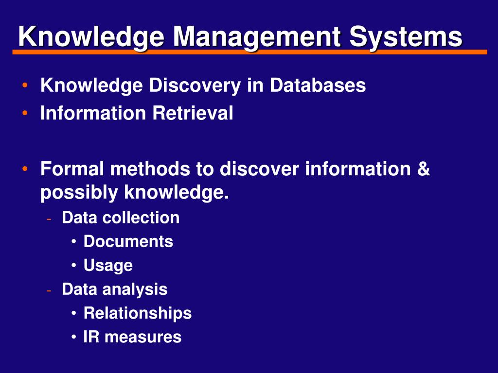 PPT - Knowledge Management Systems PowerPoint Presentation, free ...