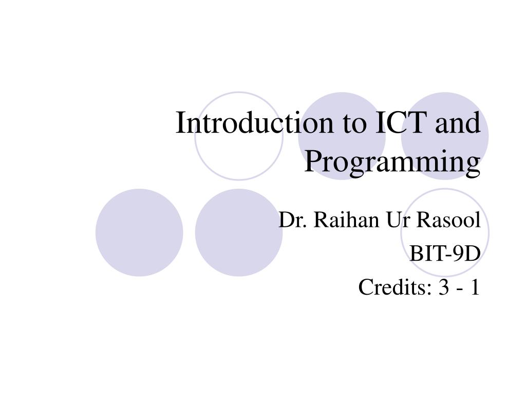 PPT - Introduction to ICT and Programming PowerPoint Presentation, free ... PPT - Introduction to ICT and Programming PowerPoint Presentation, free ...