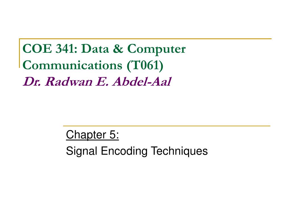 PPT - Chapter 5: Signal Encoding Techniques PowerPoint Presentation, free download - ID:410200