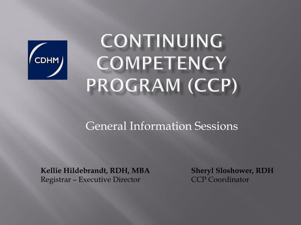 PPT - Continuing Competency Program (CCP) PowerPoint Presentation, free ...