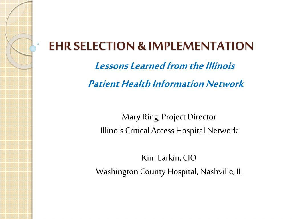 PPT - EHR SELECTION & IMPLEMENTATION PowerPoint Presentation, free ...