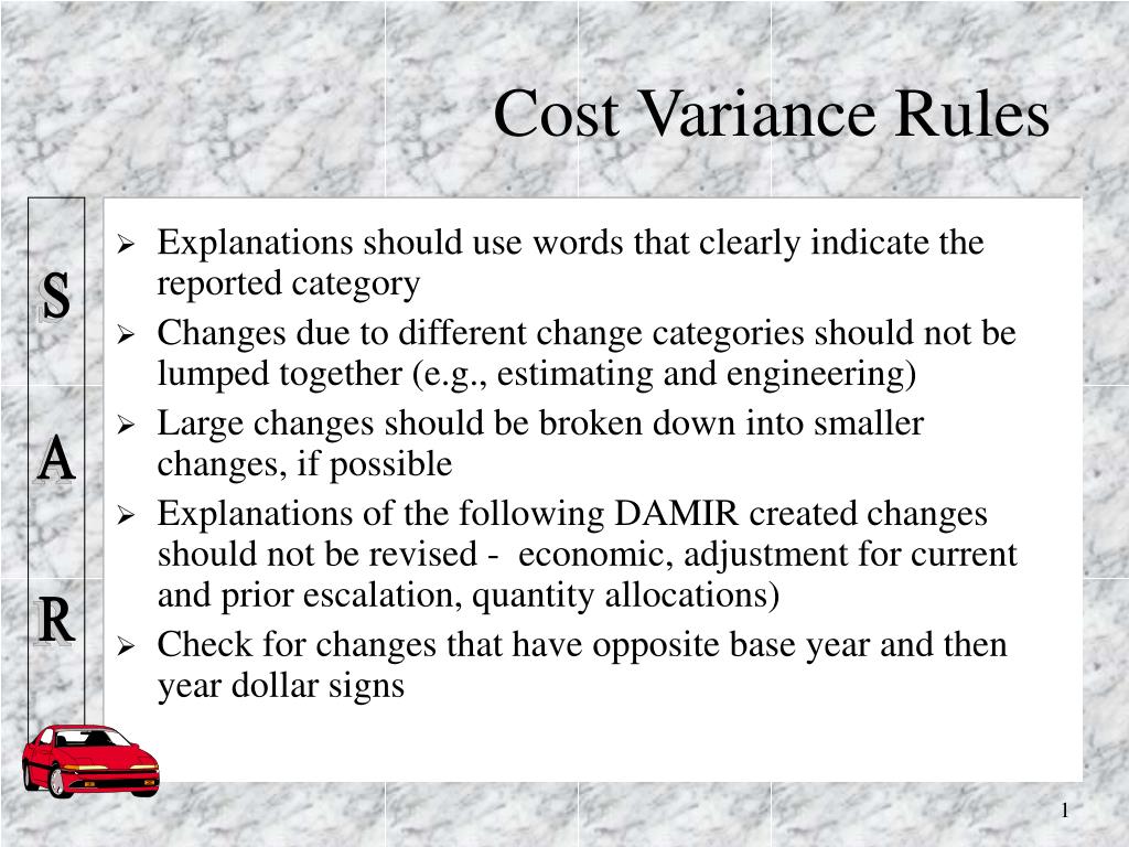 PPT - Cost Variance Rules PowerPoint Presentation, free download - ID ...