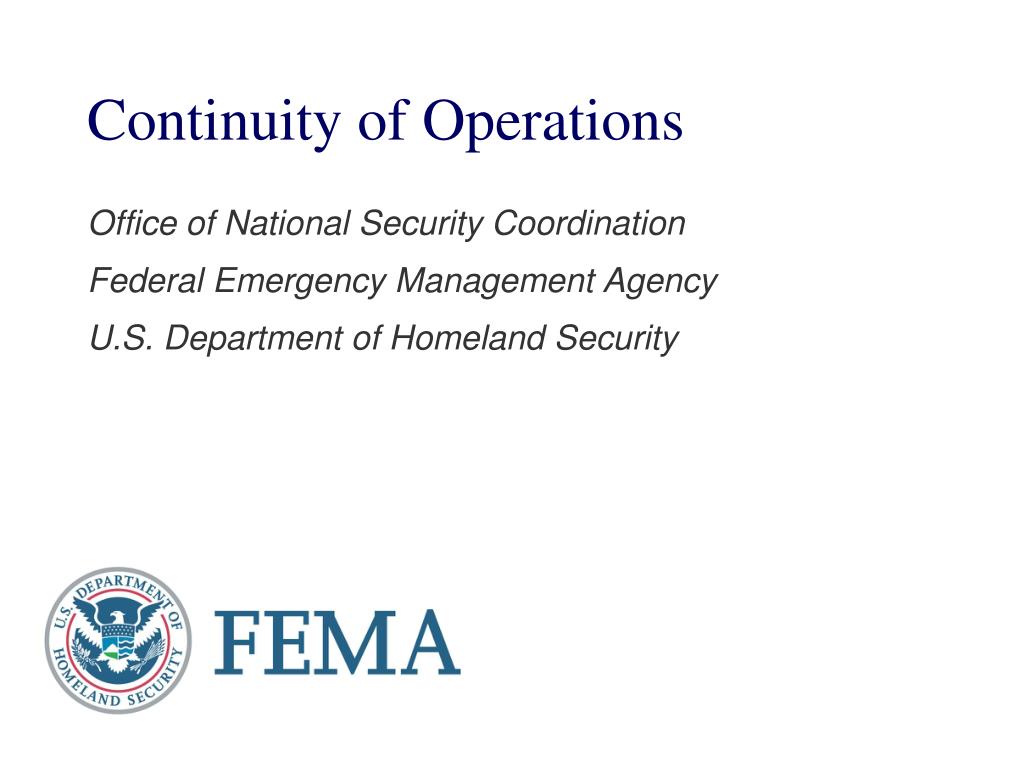 PPT - Continuity of Operations PowerPoint Presentation, free download ...