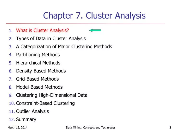 PPT Chapter 7 Cluster Analysis PowerPoint Presentation Free PPT Chapter 7 Cluster Analysis PowerPoint Presentation Free