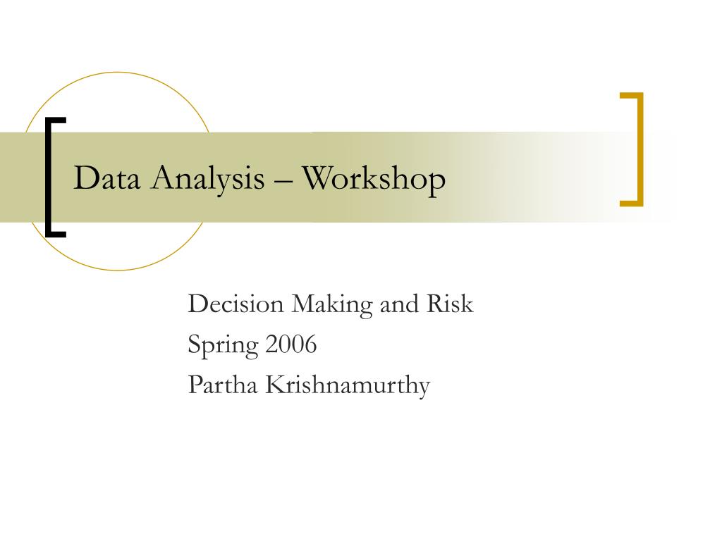 PPT - Data Analysis – Workshop PowerPoint Presentation, free download ...