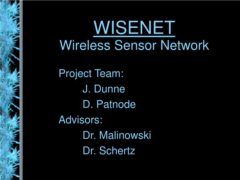 PPT - WISENET Wireless Sensor Network PowerPoint Presentation, free ...
