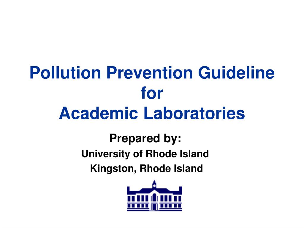 PPT - Pollution Prevention Guideline for Academic Laboratories ...