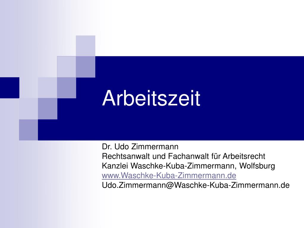 PPT - Arbeitszeit PowerPoint Presentation, free download - ID:415489