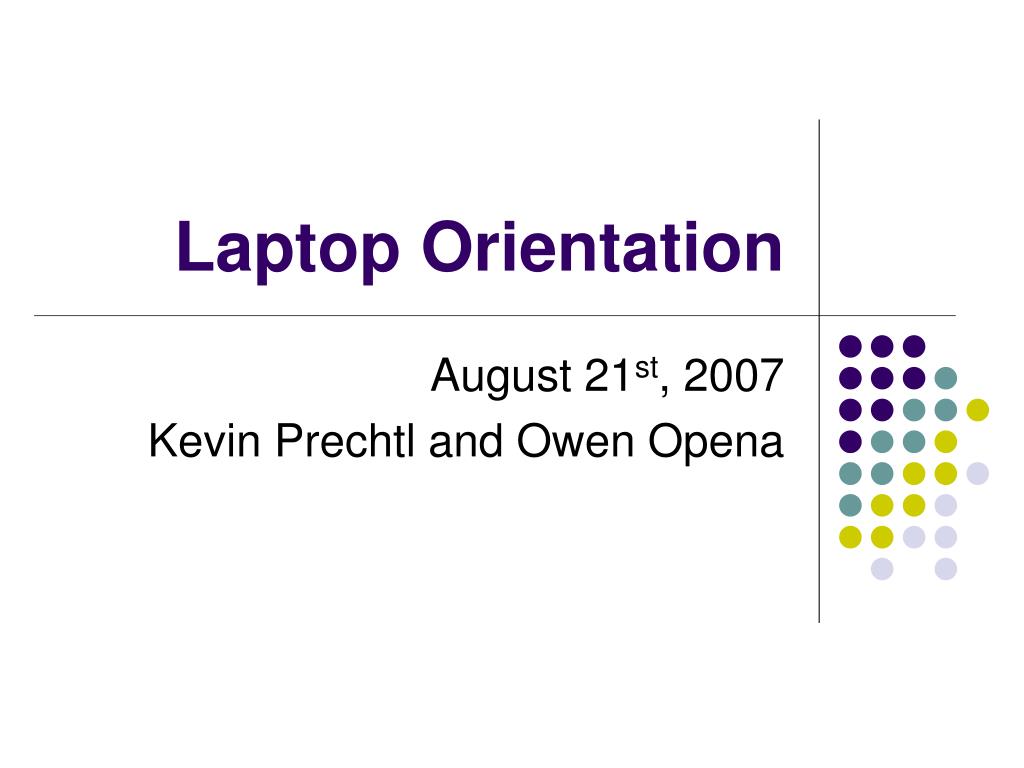 PPT - Laptop Orientation PowerPoint Presentation, free download - ID:417044