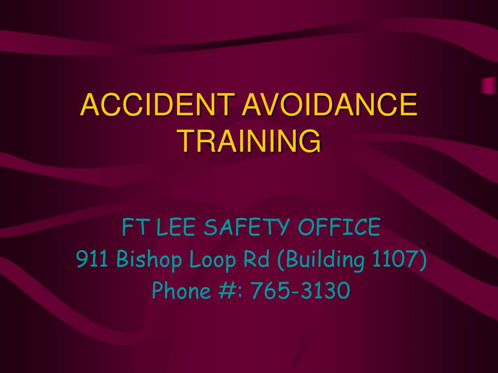 PPT - ACCIDENT AVOIDANCE TRAINING PowerPoint Presentation, free ...