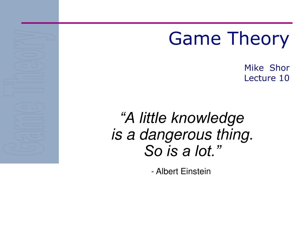 PPT - Game Theory PowerPoint Presentation, free download - ID:417327