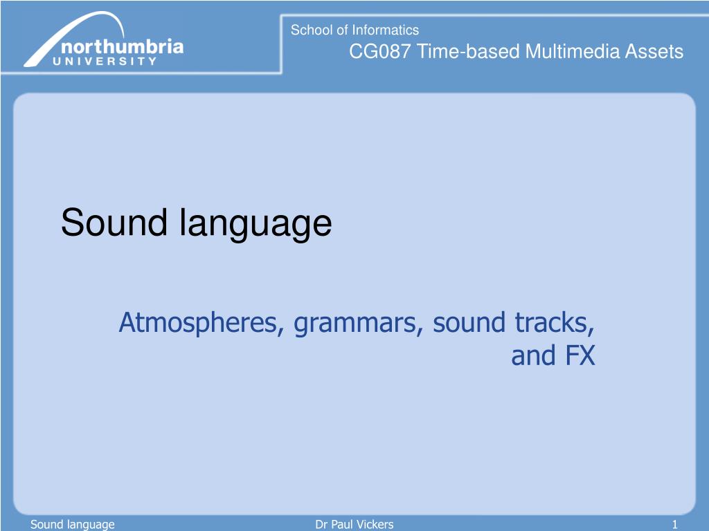 PPT - Sound language PowerPoint Presentation, free download - ID:41750