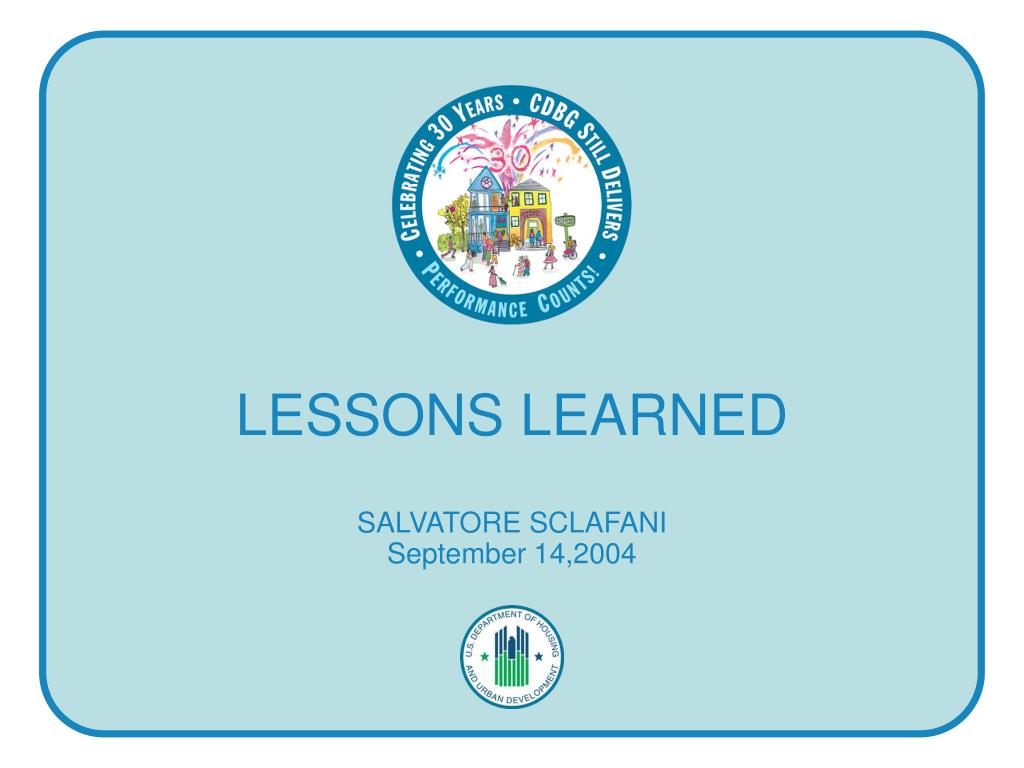 PPT - LESSONS LEARNED PowerPoint Presentation, free download - ID:417548