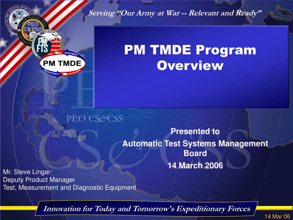 PPT - PM TMDE Program Overview PowerPoint Presentation, free download ...