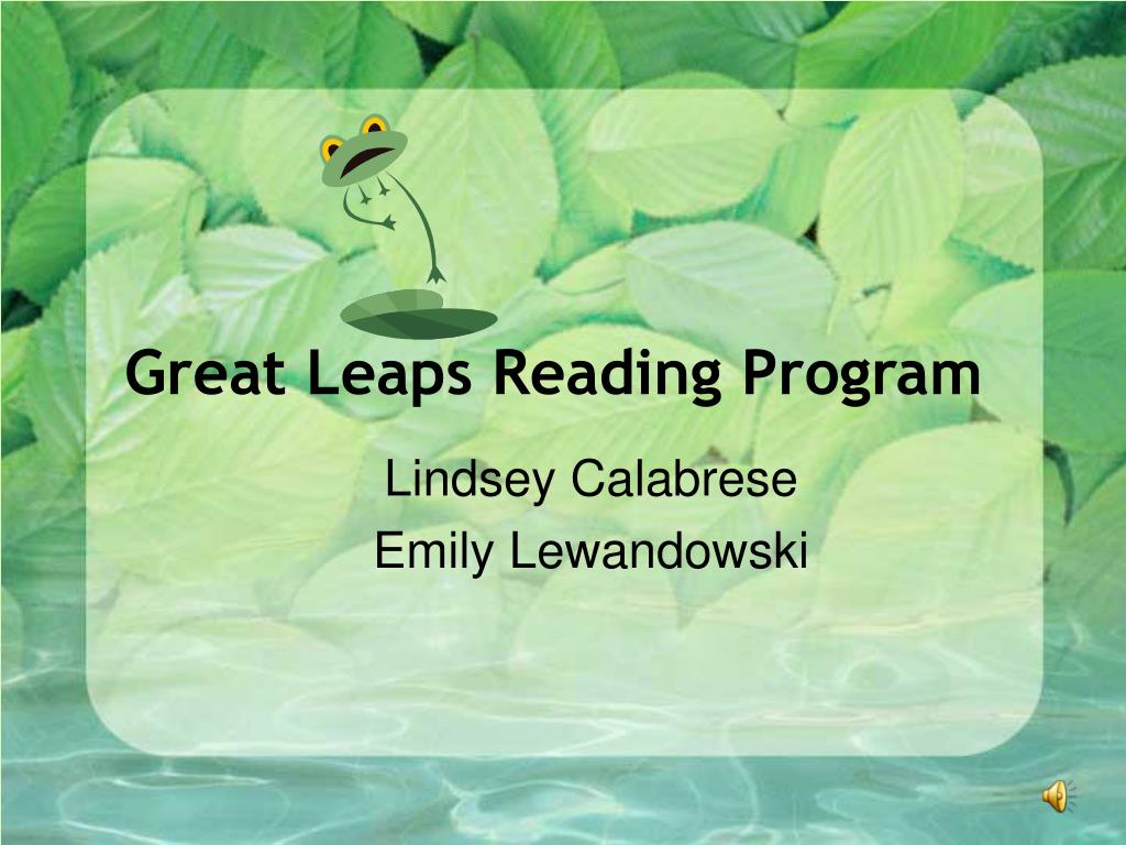 PPT - Great Leaps Reading Program PowerPoint Presentation, free ...