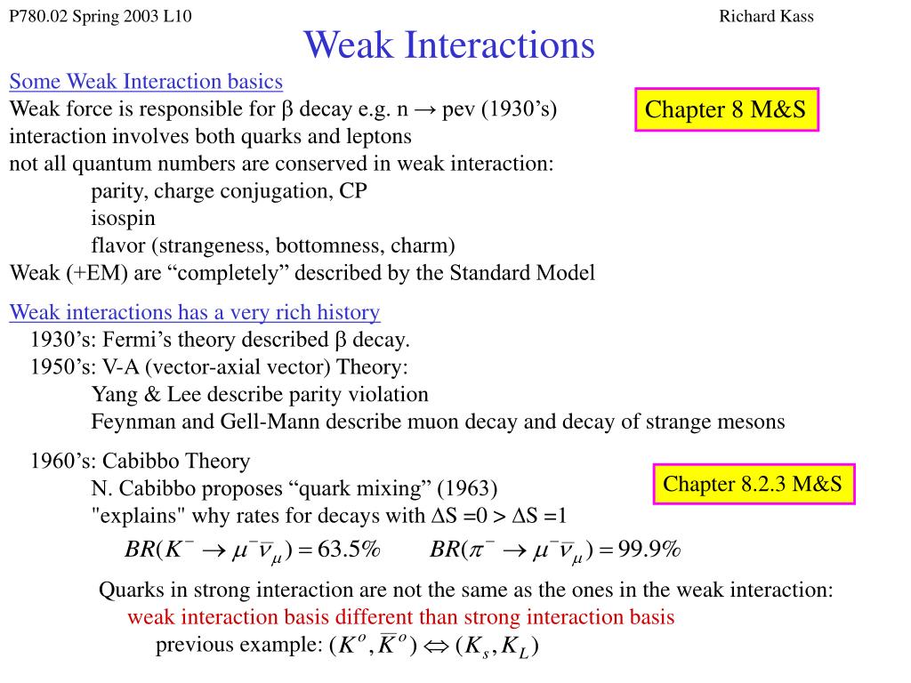PPT - Weak Interactions PowerPoint Presentation, free download - ID:418979