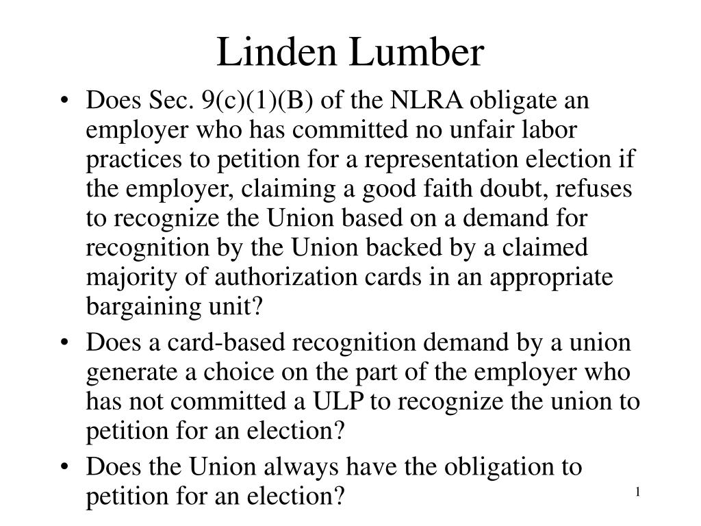 PPT - Linden Lumber PowerPoint Presentation, free download - ID:421186