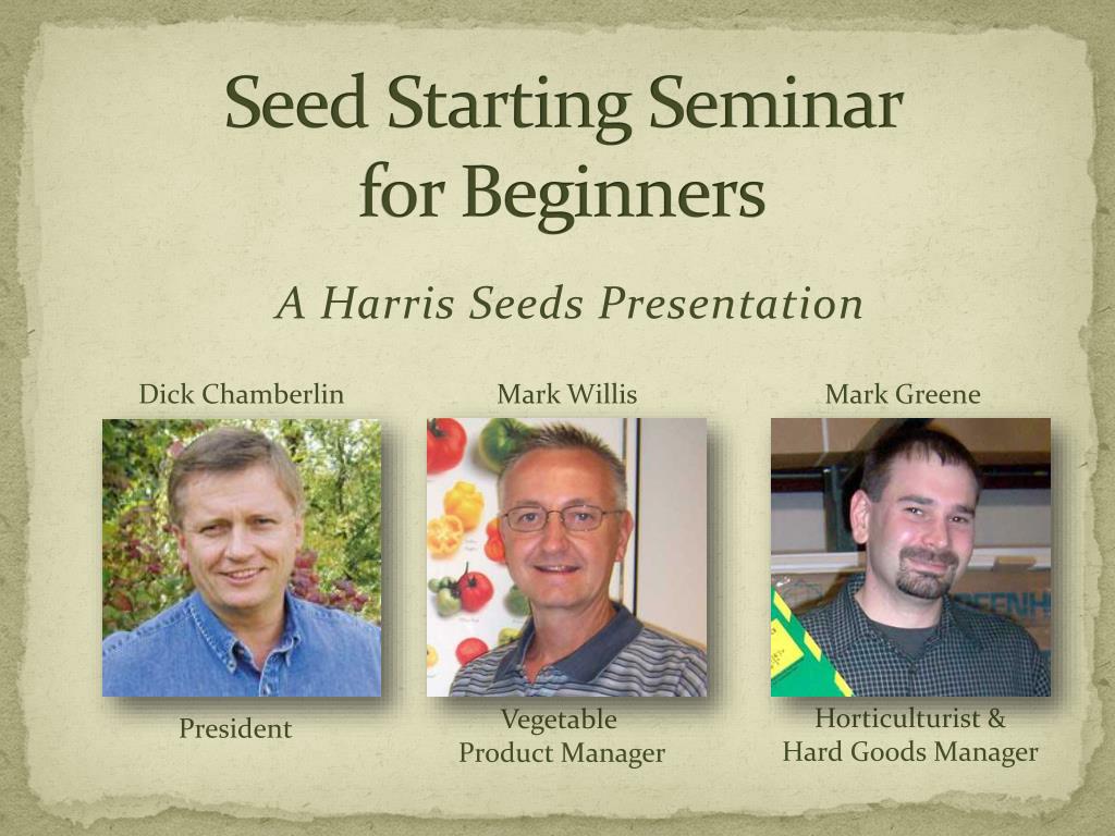 PPT - Seed Starting Seminar for Beginners PowerPoint Presentation, free ...