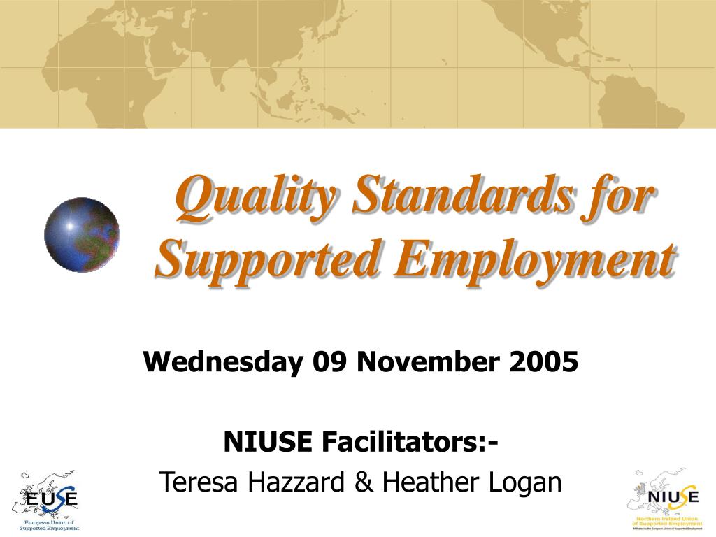 PPT - Quality Standards for Supported Employment PowerPoint ...