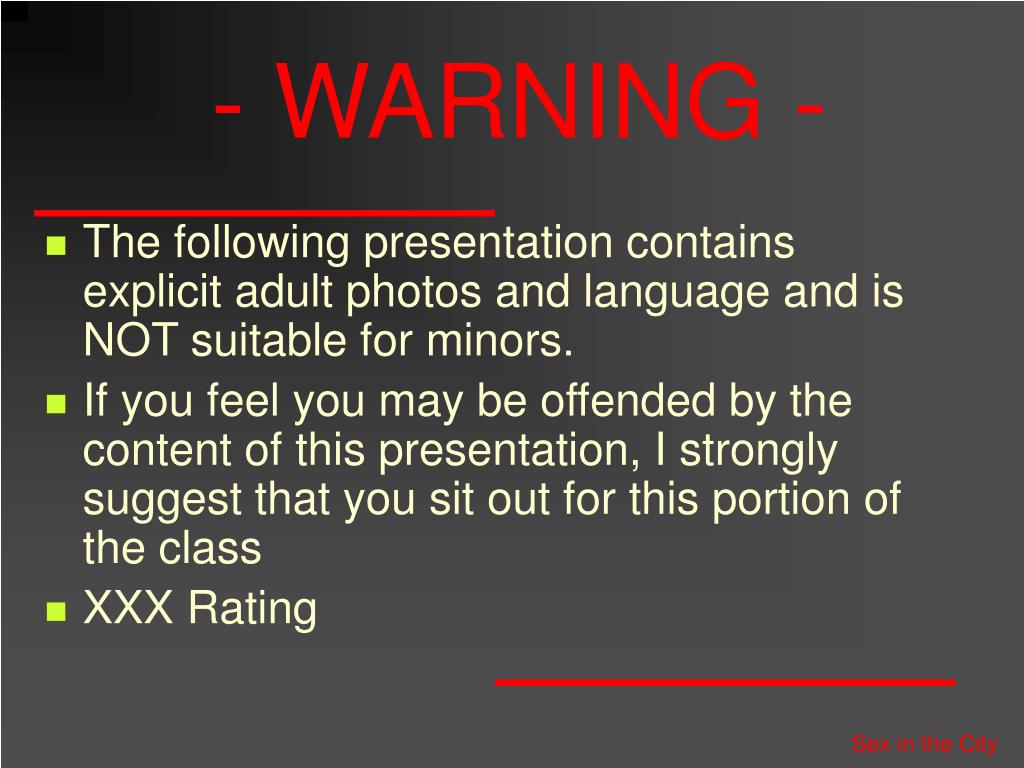PPT - - WARNING - PowerPoint Presentation, free download - ID:421552