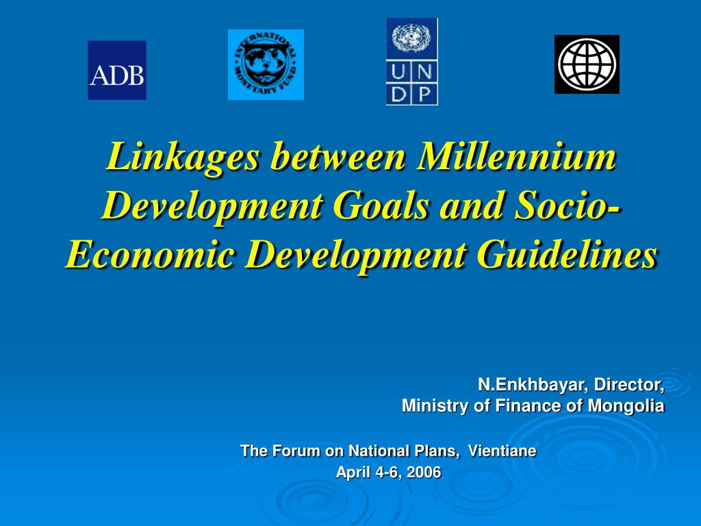 PPT - Linkages between Millennium Development Goals and Socio-Economic ...