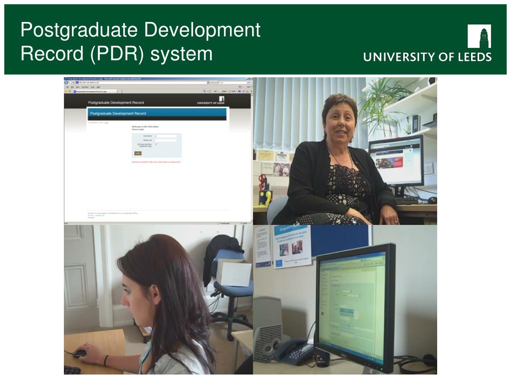 PPT - Postgraduate Development Record (PDR) system PowerPoint ...