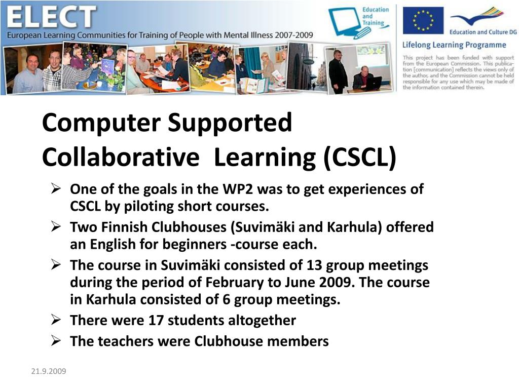 Ppt Computer Supported Collaborative Learning Cscl Powerpoint