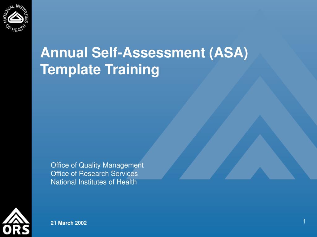 PPT - Annual Self-Assessment (ASA) Template Training PowerPoint Presentation - ID:423329