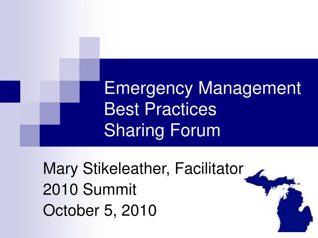 PPT - Emergency Management Best Practices Sharing Forum PowerPoint ...