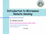 PPT - Microwave Remote Sensing: Principles and Applications PowerPoint ...