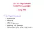 PPT - Spring 2014 COMP 4730 Organization of Programming Languages ...