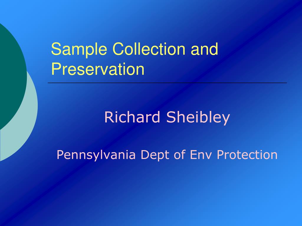 PPT - Sample Collection and Preservation PowerPoint Presentation, free ...
