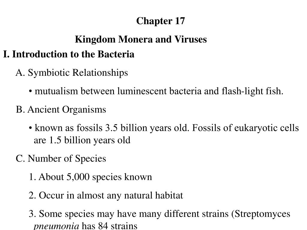 PPT - Chapter 17 Kingdom Monera and Viruses PowerPoint Presentation ...