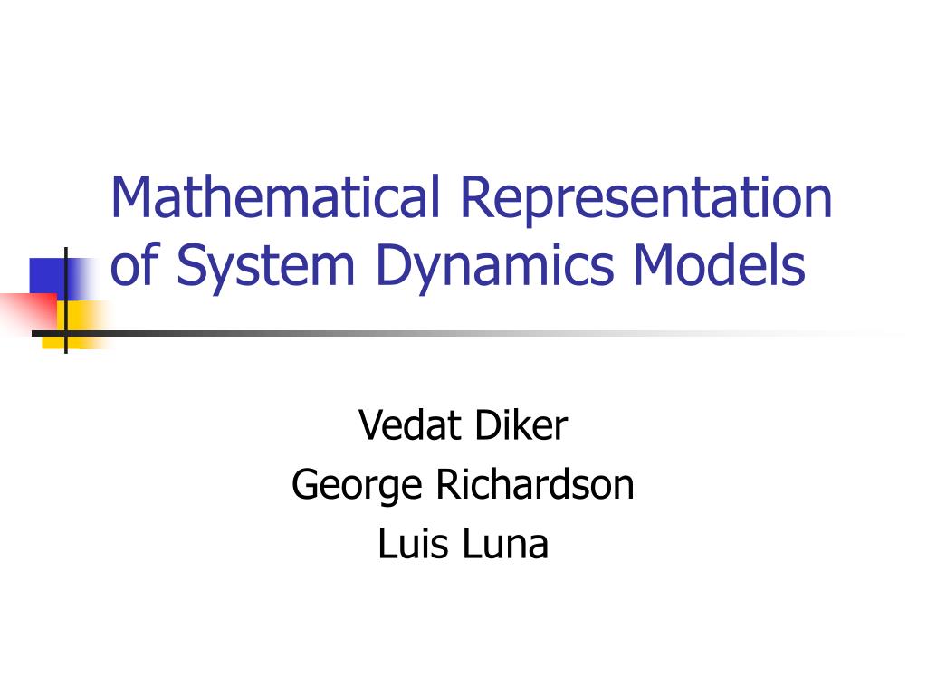 PPT - Mathematical Representation of System Dynamics Models PowerPoint ...
