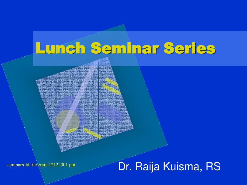 PPT - Lunch Seminar Series PowerPoint Presentation, free download - ID ...
