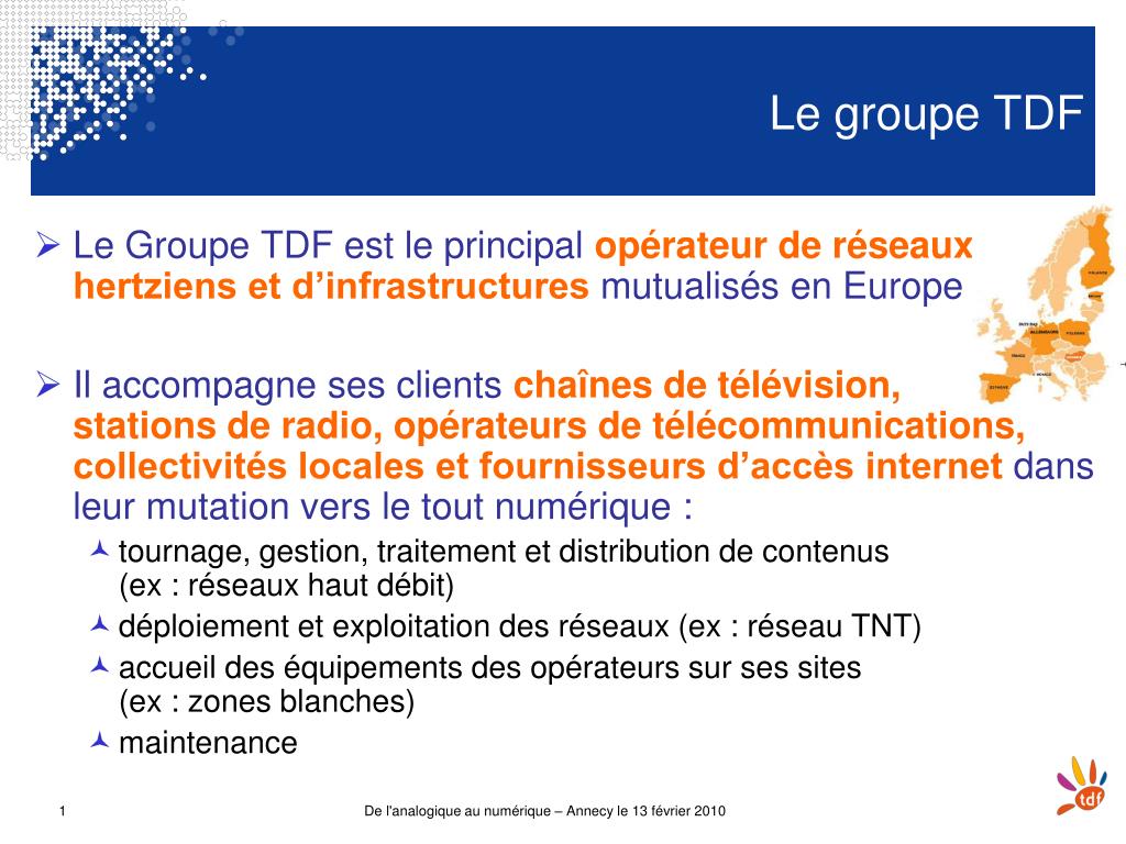 PPT - Le groupe TDF PowerPoint Presentation, free download - ID:429161