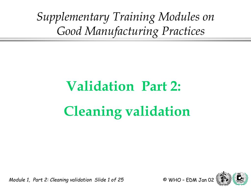 PPT - Validation Part 2: Cleaning validation PowerPoint Presentation ...