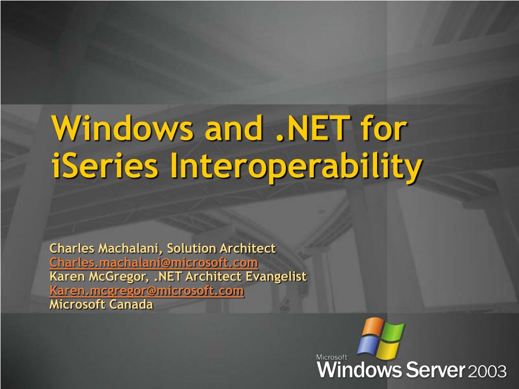PPT - Windows and .NET for iSeries Interoperability PowerPoint ...