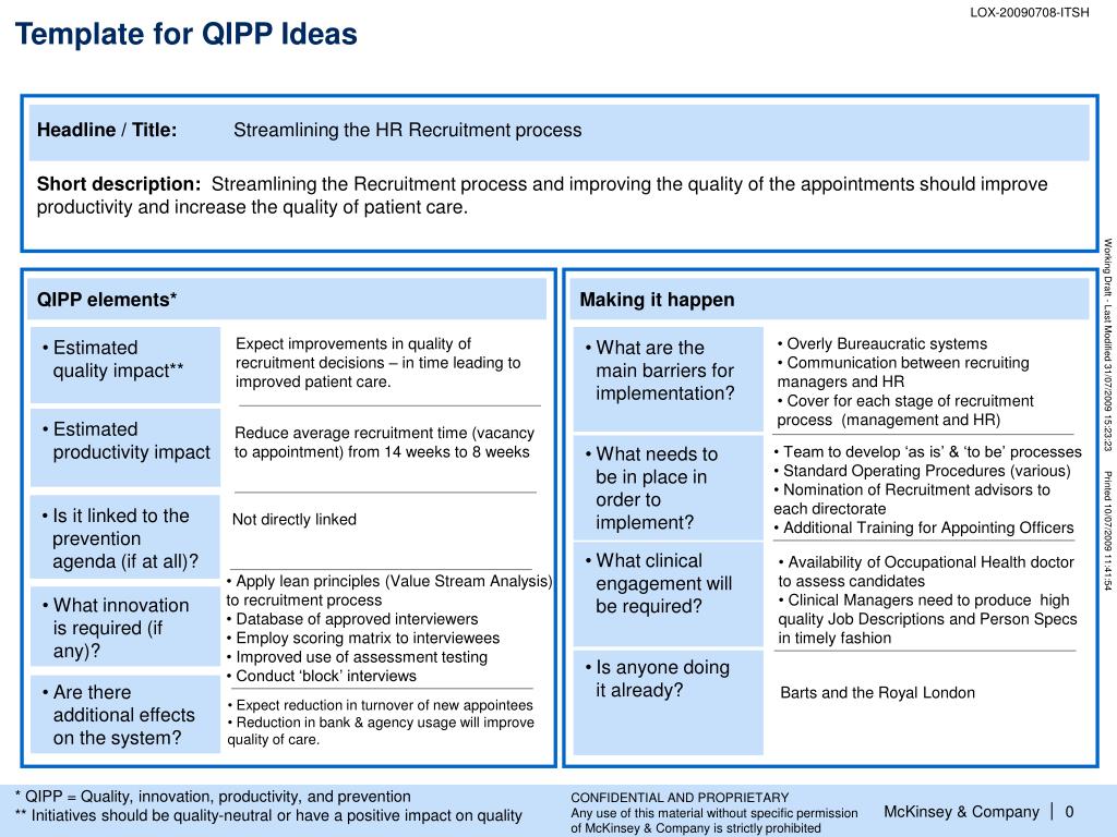 PPT - Template for QIPP Ideas PowerPoint Presentation, free download ...