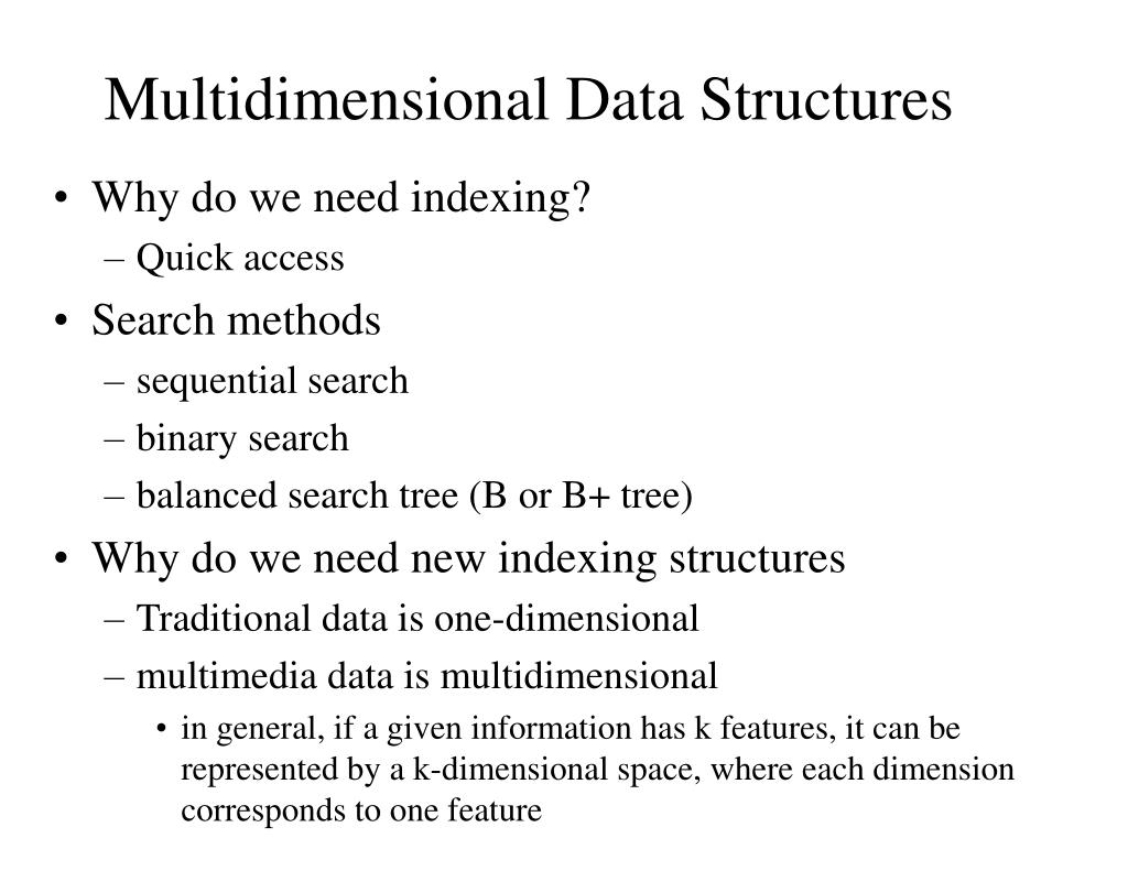 PPT - Multidimensional Data Structures PowerPoint Presentation, free ...