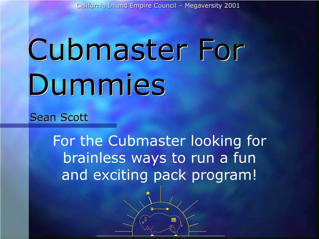 PPT - Cubmaster For Dummies PowerPoint Presentation, free download - ID ...