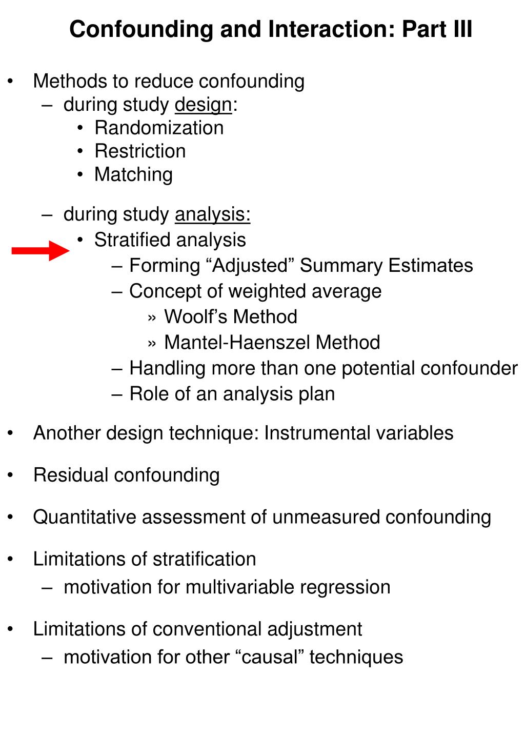 PPT - Confounding and Interaction: Part III PowerPoint Presentation ...