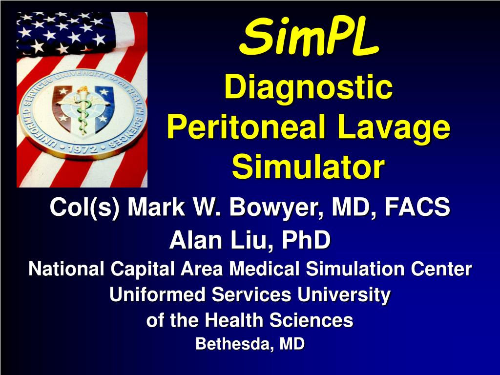 PPT - SimPL Diagnostic Peritoneal Lavage Simulator PowerPoint ...