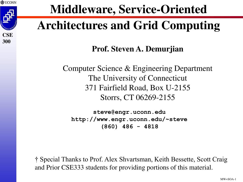 PPT - Middleware, Service-Oriented Architectures and Grid Computing ...