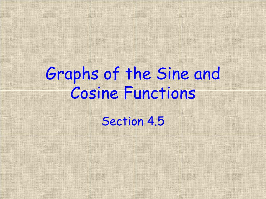 PPT - Graphs of the Sine and Cosine Functions PowerPoint Presentation ...