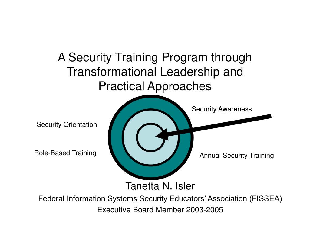 PPT - A Security Training Program through Transformational Leadership ...