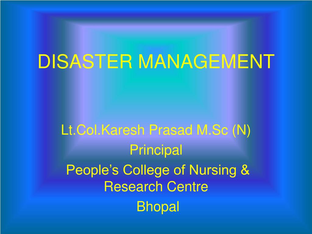 PPT - DISASTER MANAGEMENT PowerPoint Presentation, free download - ID ...
