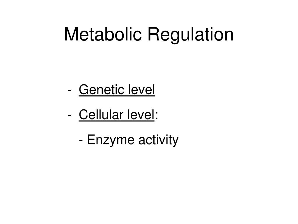PPT - Metabolic Regulation PowerPoint Presentation, free download - ID ...