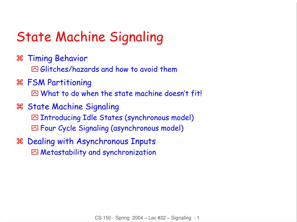PPT - State Machine Signaling PowerPoint Presentation, free download ...